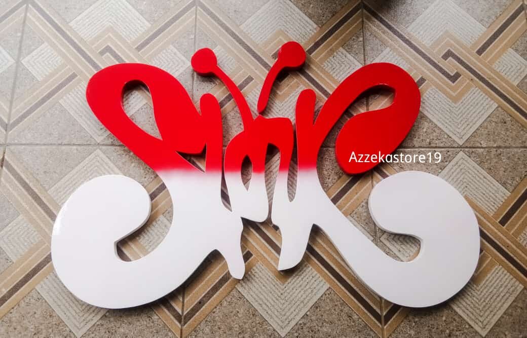 Logo kayu/Huruf kayu/Ukiran Logo slank/woodenname/ lettering art ...