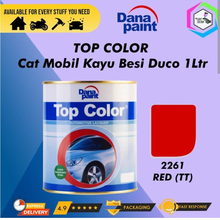 cat merah cat penta super gloss cat top color cat danaglos warna merah ...