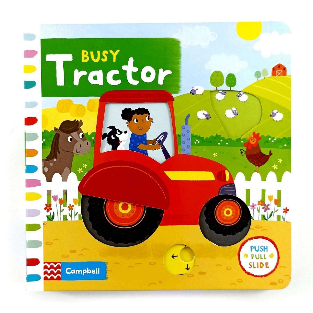 Campbell Busy Tractor Push Pull Slide Board Book | Lazada Indonesia