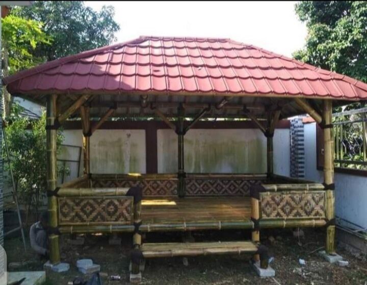 SAUNG GAZEBO BAMBU 3x4 | Lazada Indonesia