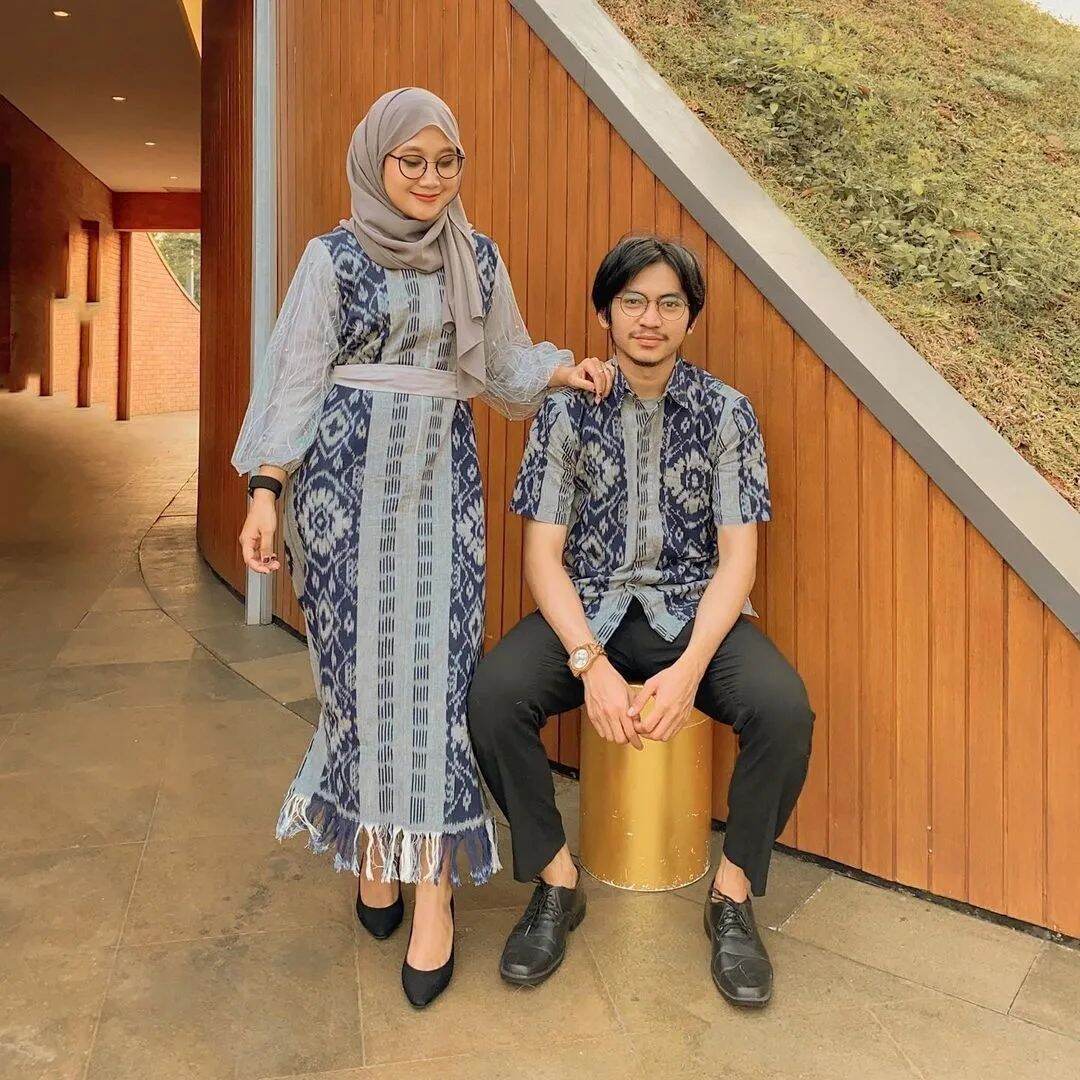 set couple tenun jepara fashion muslim tenun couple sarimbit tenun ...
