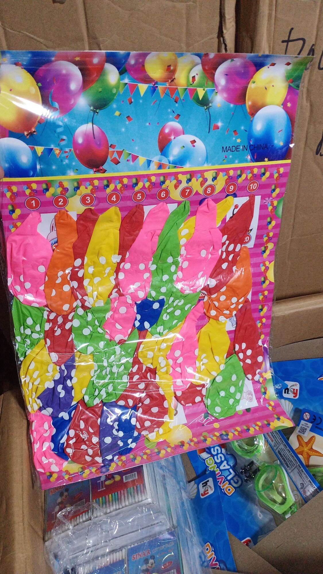 Balon Motif Balon Polkadot Ulang Tahun isi 40 Balon Happy Birthday Per ...