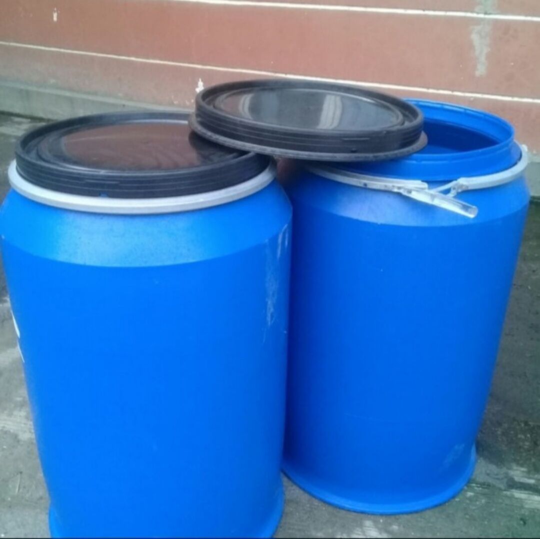 Drum Tong Tempat Sampah Plastik 200 Liter Tutup Lebar. Tangki Tandon ...