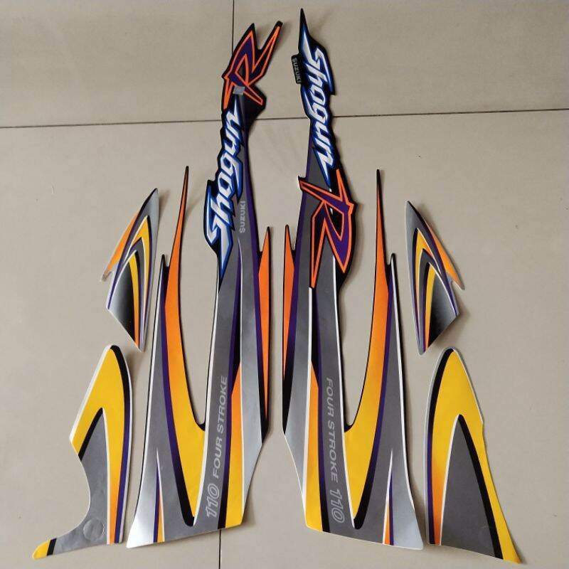 STRIPING STANDAR ORI SUZUKI SHOGUN 110 2001 LIS STICKER DECAL SHOGUN ...