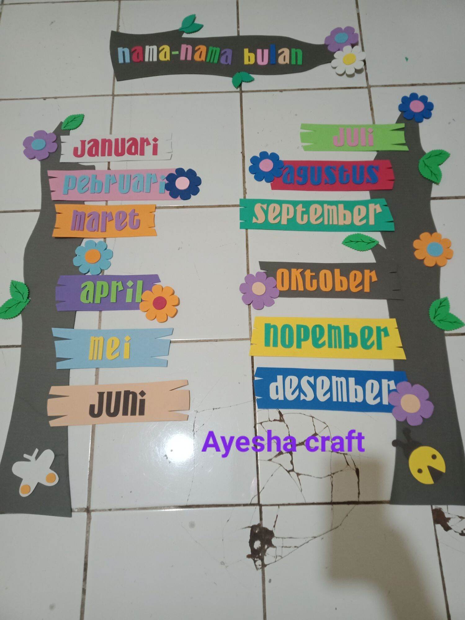 HIASAN DINDING TK//PAUD NAMA NAMA BULAN | Lazada Indonesia