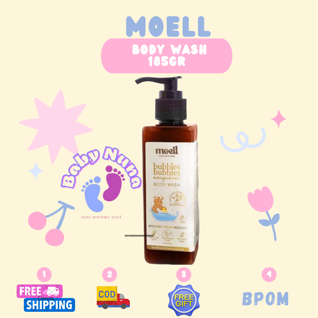MOELL BODY WASH SABUN MANDI BAYI ANAK 185gr | Lazada Indonesia