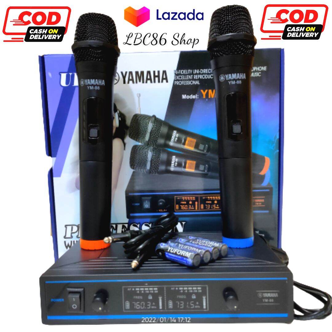 mic wireless YAMAHA YM-88 UHF mikrofon wireless yamaha | Lazada Indonesia