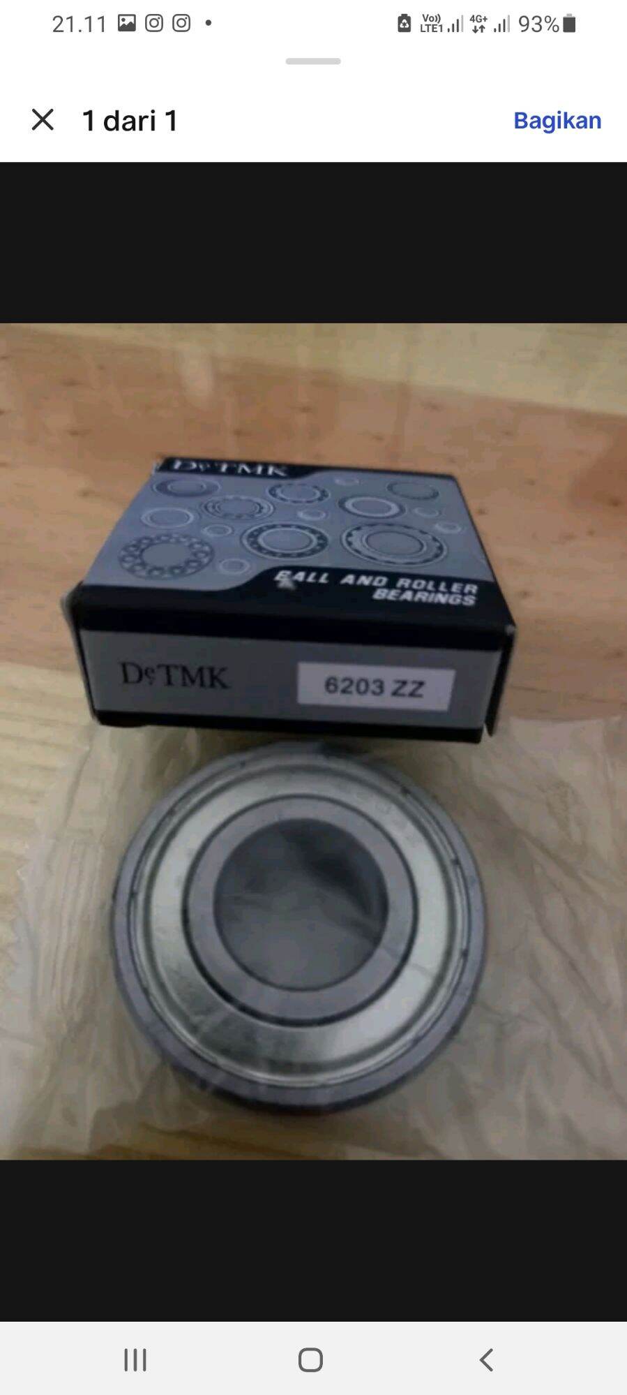 Ball bearing 6203 ZZ Detmk | Lazada Indonesia