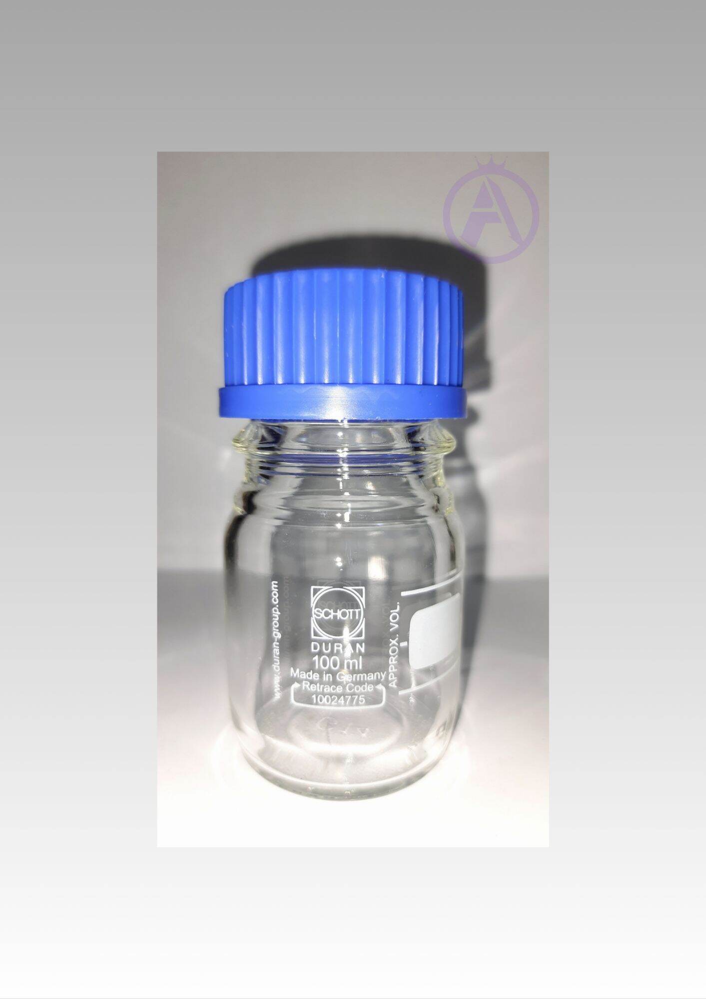 Botol laboratorium tutup biru/ Laboratory bottle 100ml Duran | Lazada ...