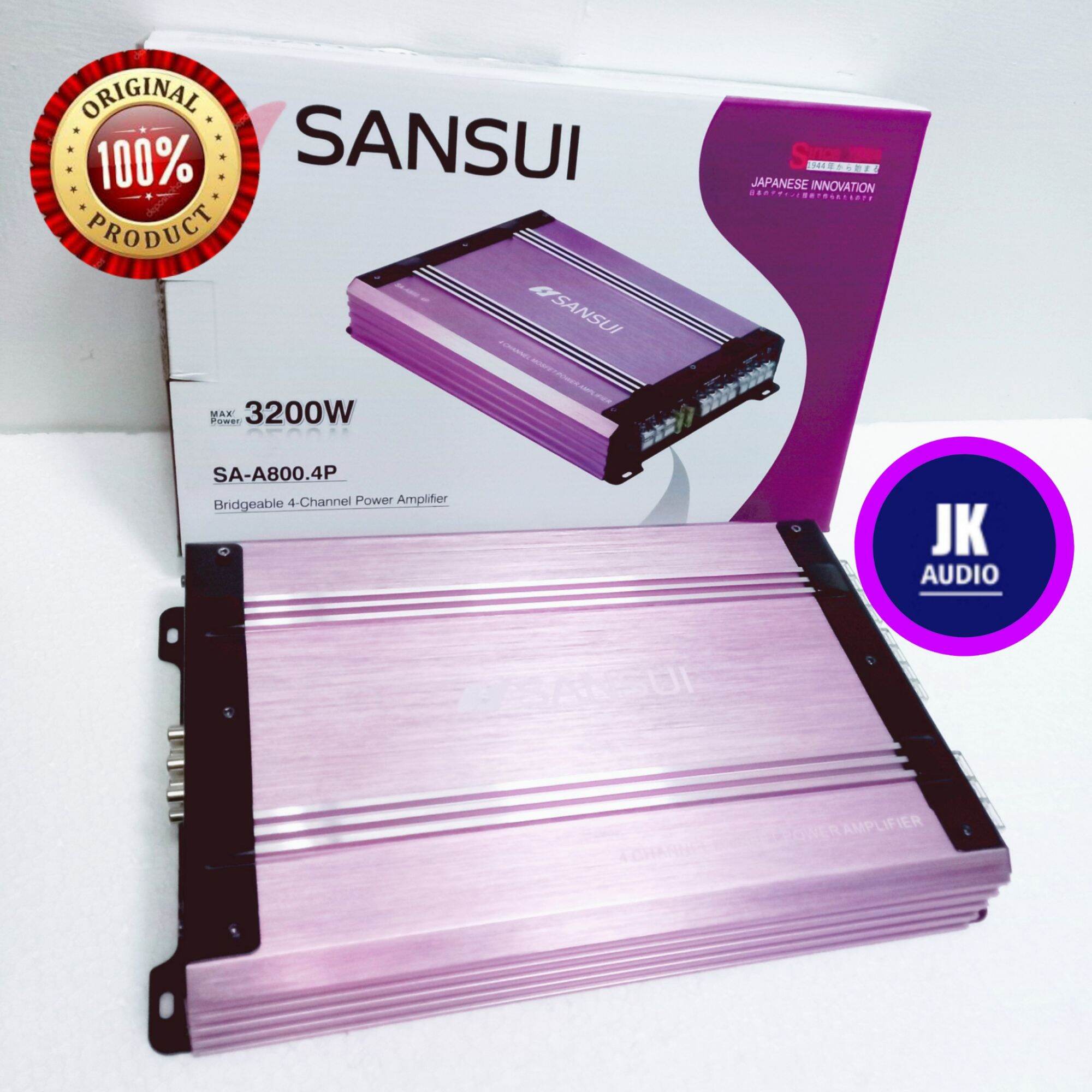Power Amplifier 4 Channel Sansui Sa-A800.4B Power Audio Mobil 4 Channel ...