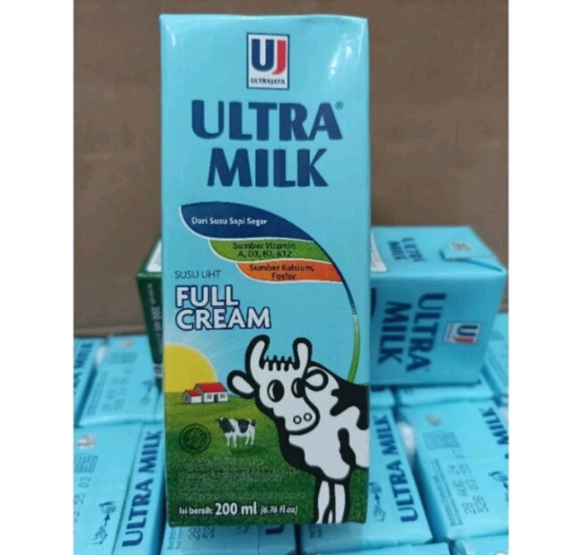 Ultra Milk Susu UHT Full Cream / Plain 200 Ml Kotak | Lazada Indonesia
