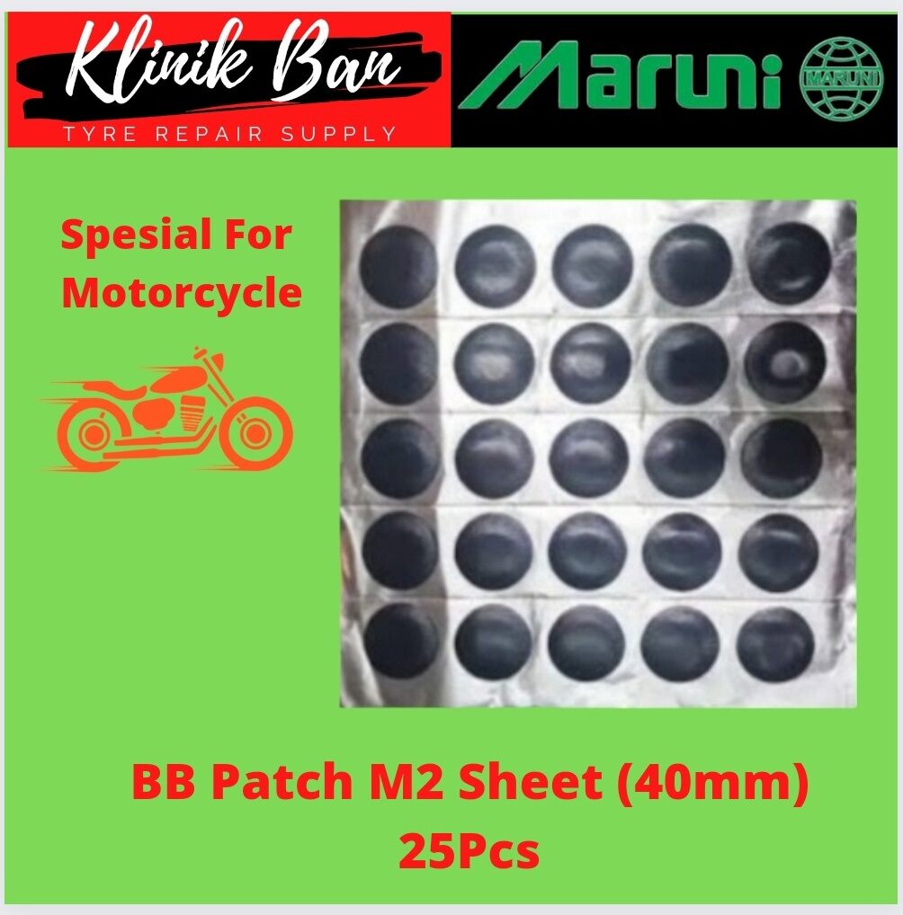 Maruni Tube Patch BB-M2 Sheet Isi 25 Pcs Karet Koyok Tambal Tip Top ...