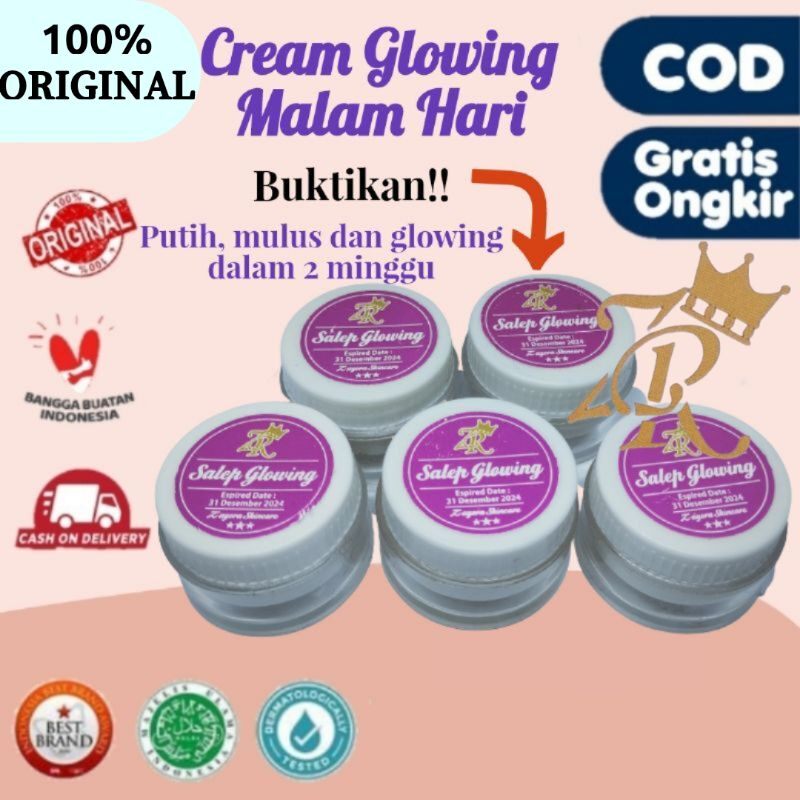 Salep glowing zayora skincare cream glowing wajah melicinkan dan ...