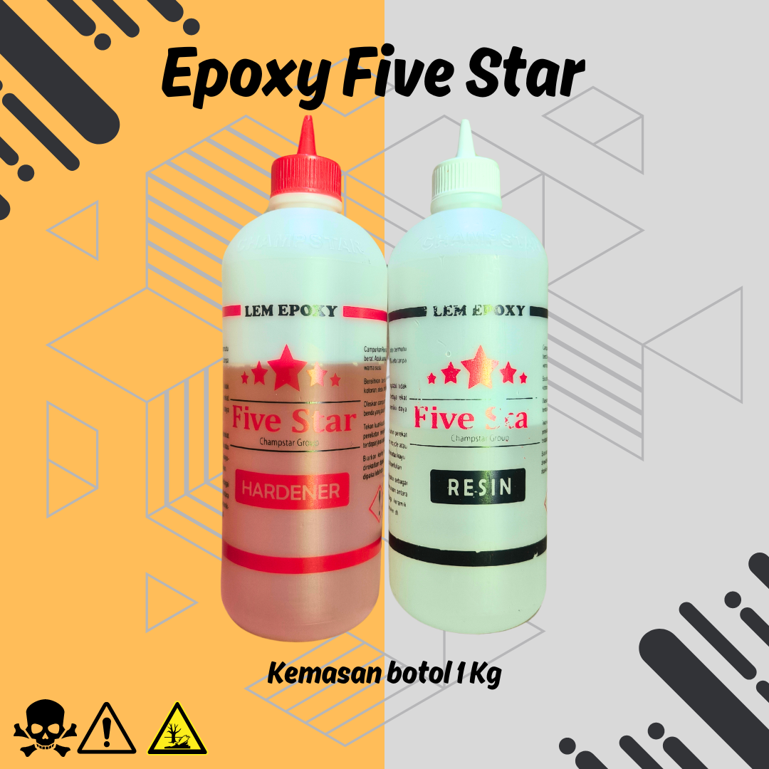 ( 1 Set ) Lem epoxy five star besar 1 kg lem kayu lem super kuat lem ...