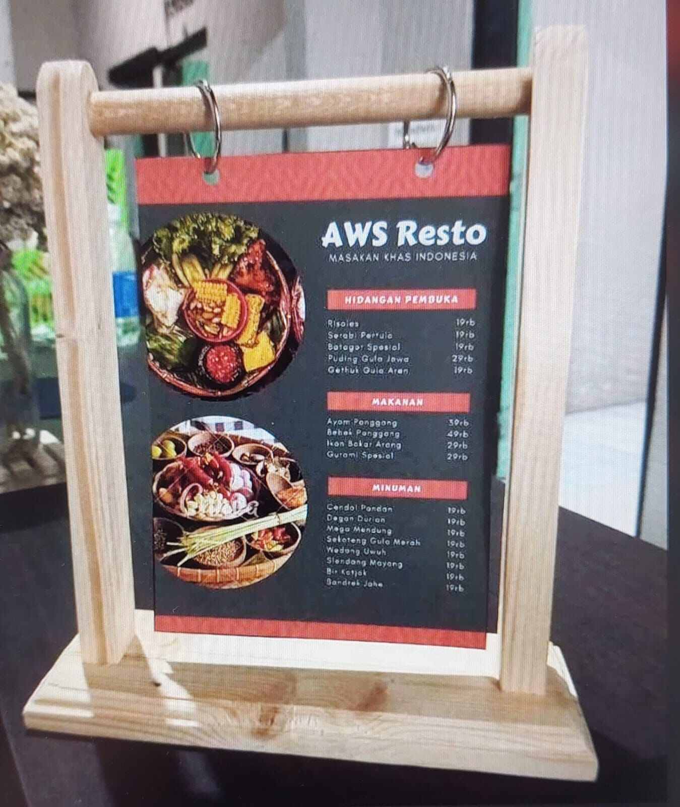 stand gantungan menu nomor meja restorant ukuran | Lazada Indonesia