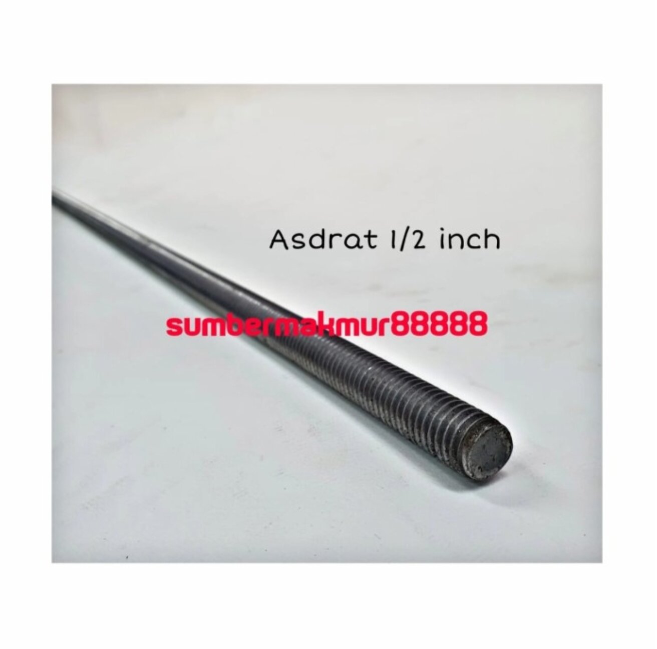 Asdrat Besi Mentah 1/2 inch Baut Stud Bolt Full As drat | Lazada Indonesia