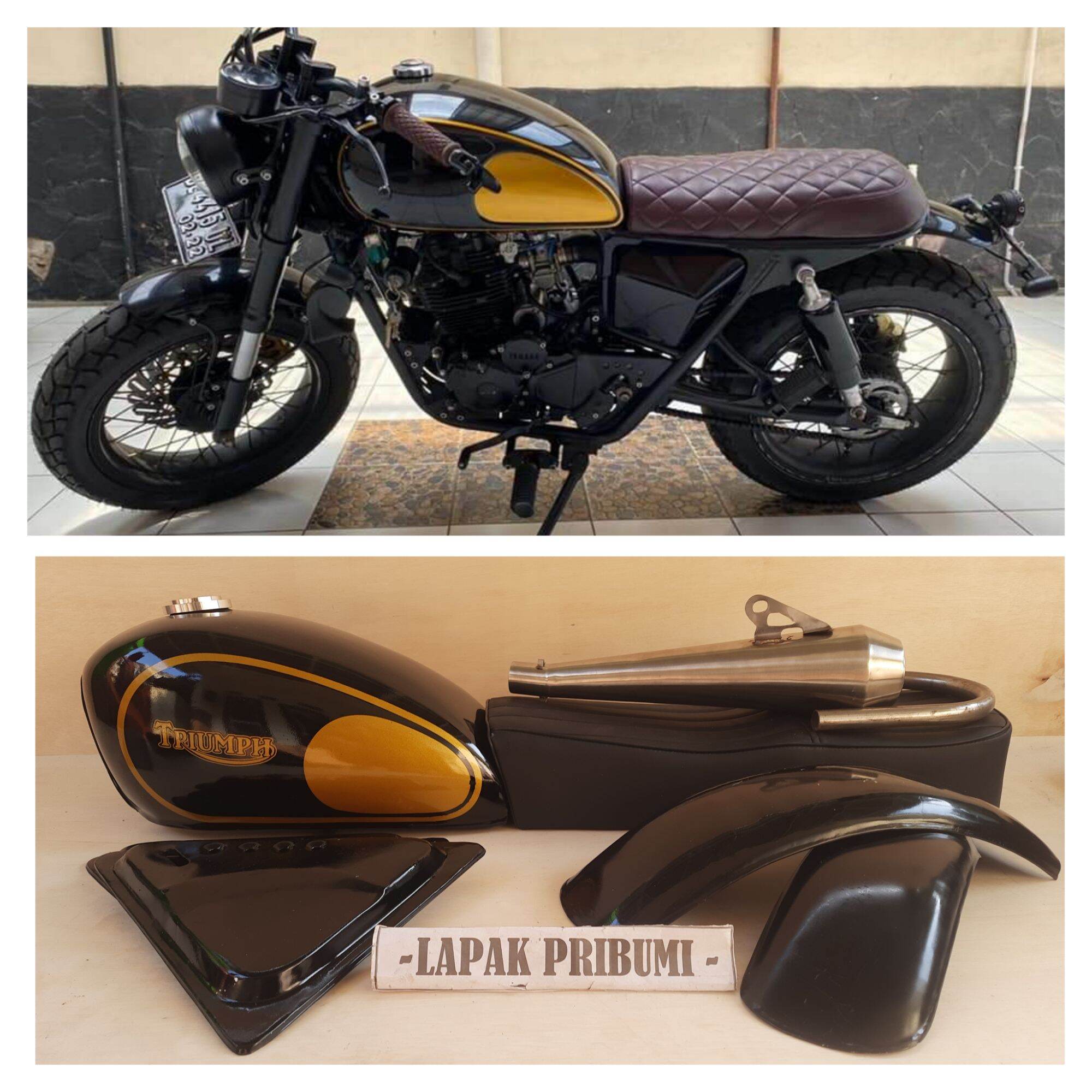 Paket tangki japstyle triumph custom bobber scrambler | Lazada Indonesia
