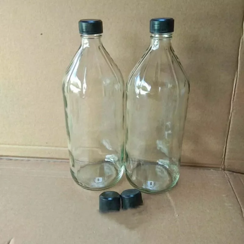 BOTOL JAMU 1 LITER isi 6 pcs / Botol bensin / Botol bening / Botol jamu ...