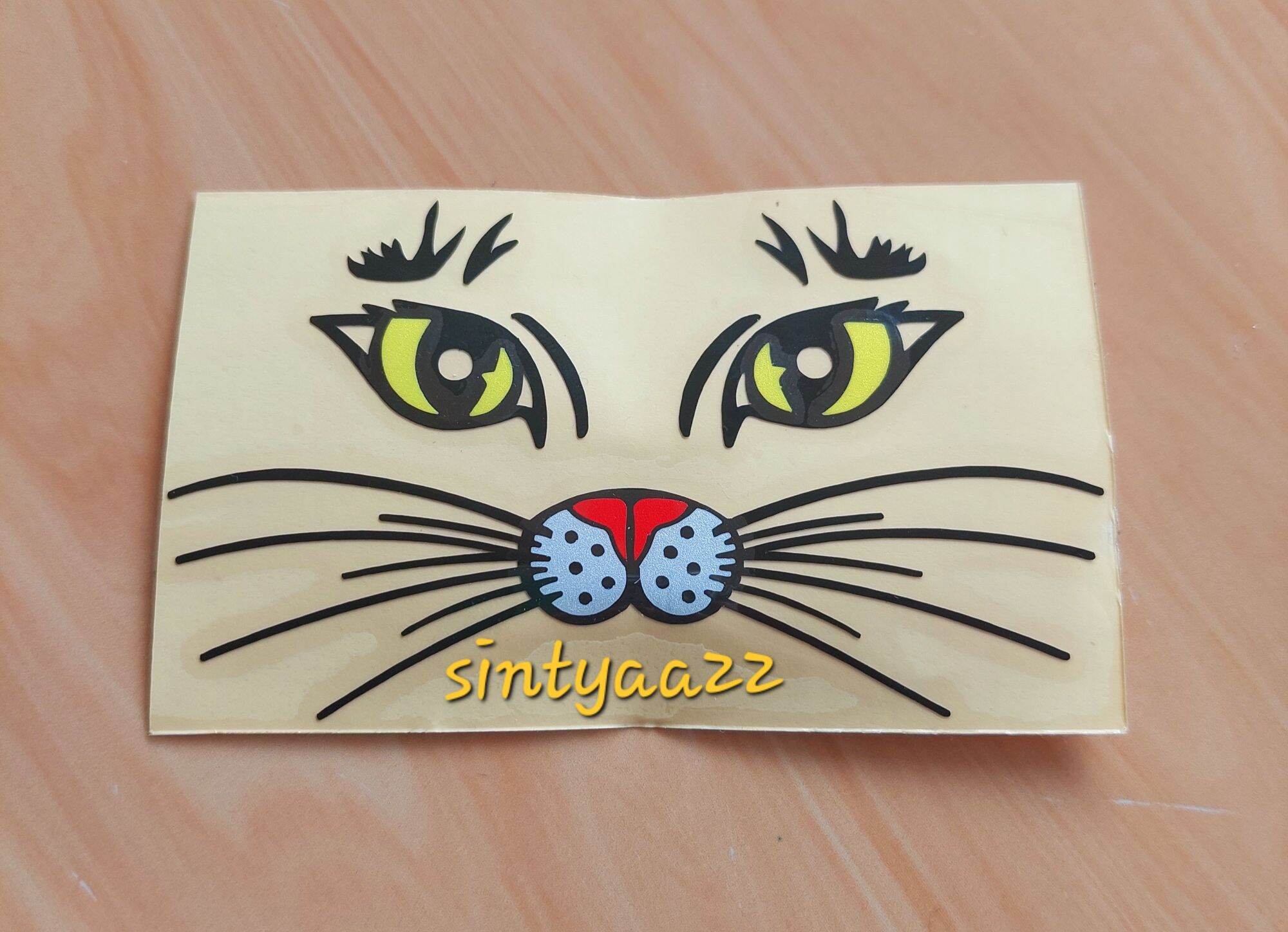 STICKER KUMIS KUCING STIKER MATA KUCING CUTTING TERMURAH | Lazada Indonesia