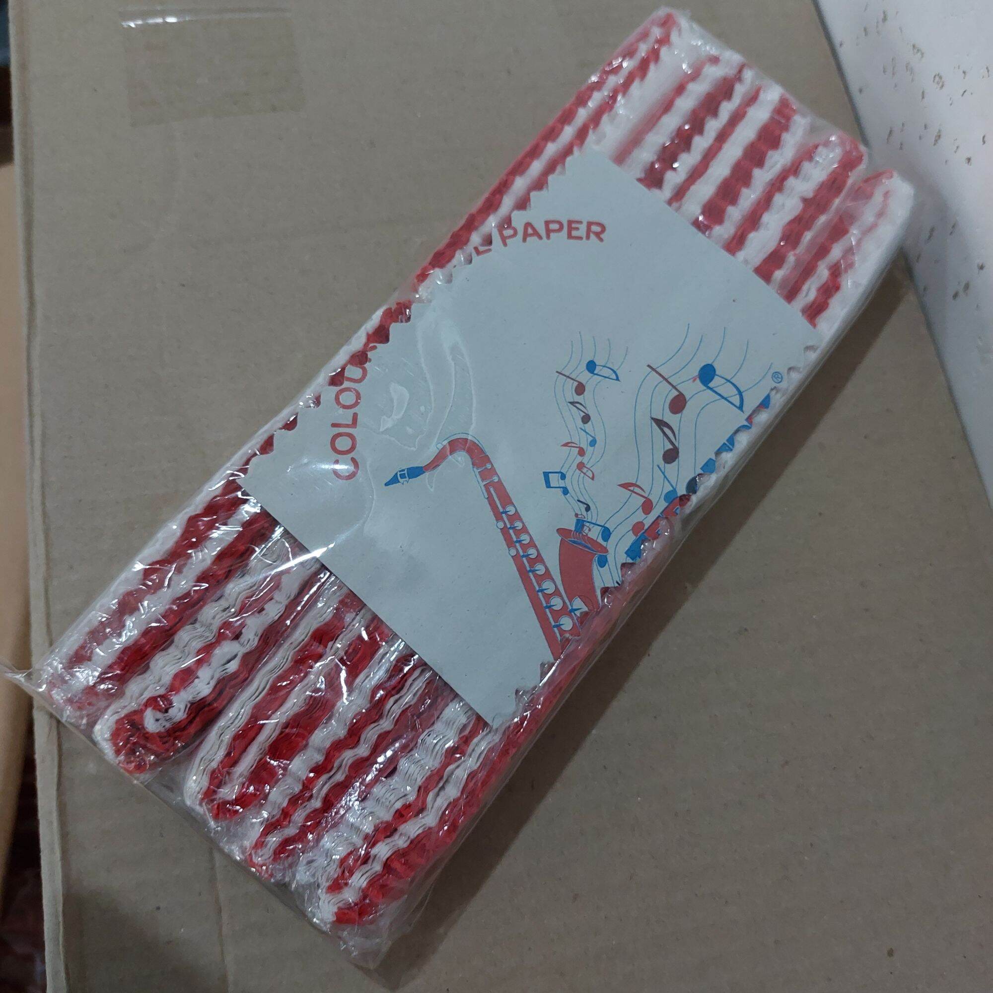 Kertas Krap Merah Putih Kecil Krep Krepe Hiasan Dekorasi - 1 Pack Isi ...