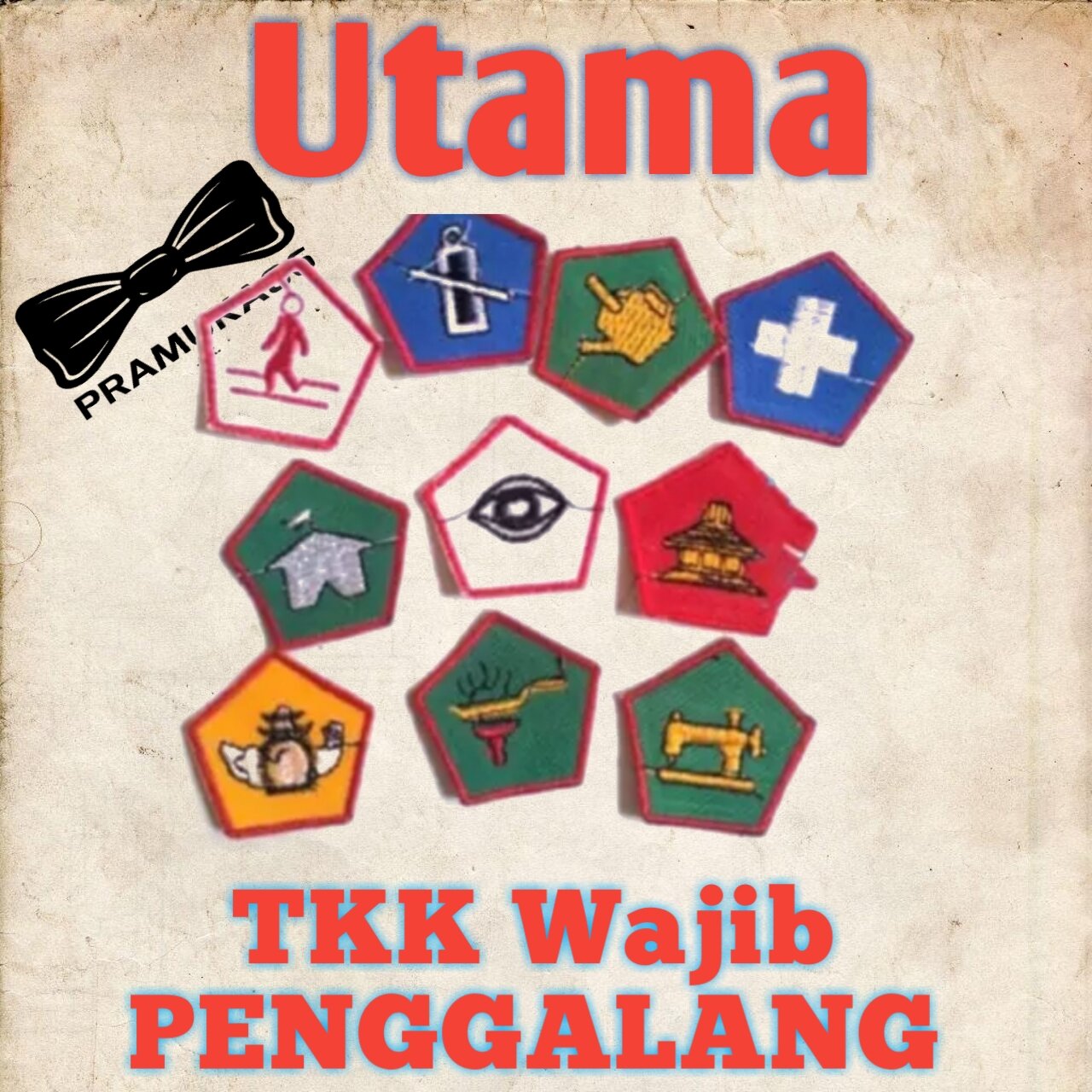 Tkk Wajib Bordir Tanda Kecakapan Penggalang Utama (Segilima) Bordir Bijian | Lazada Indonesia