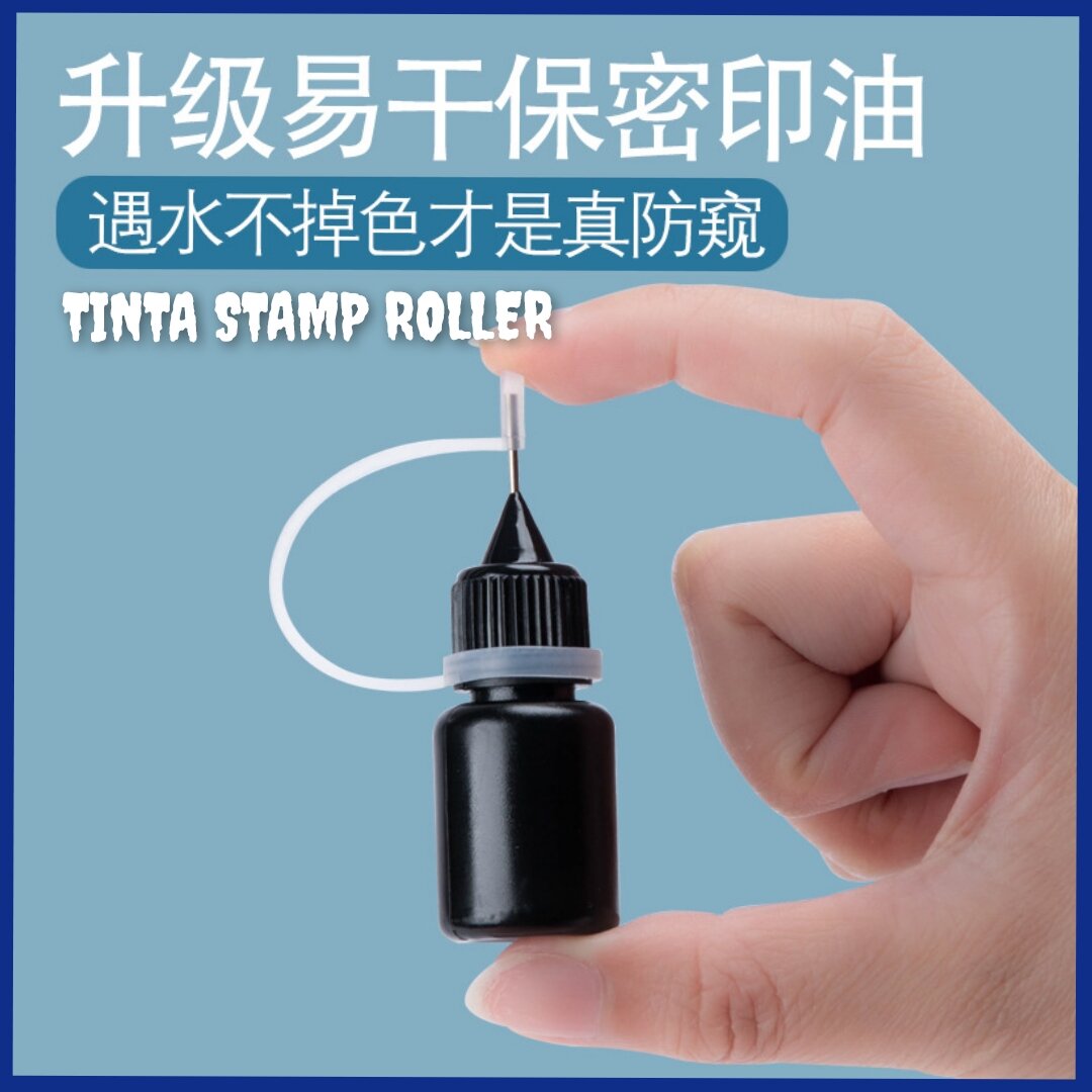 TINTA STAMP ROLLER TINTA HITAM 5ML TINTA STEMPEL STAMP INK | Lazada ...