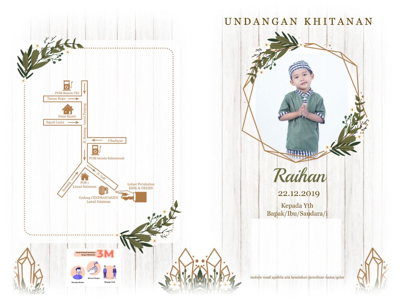 (harga per 100 pcs )undangan sunatan - undangan khitanan - undangan ...