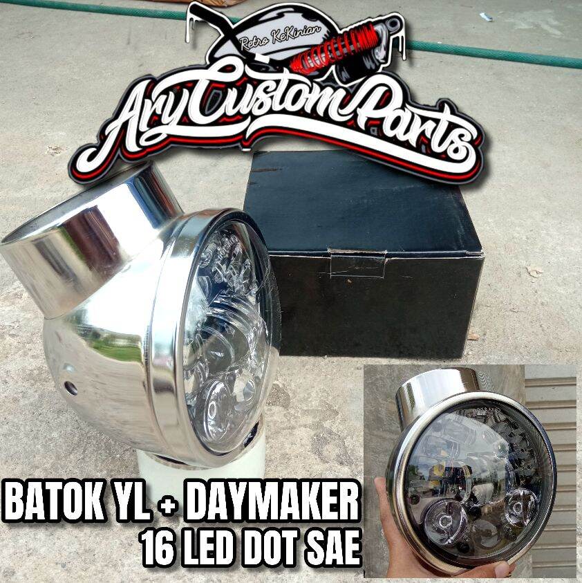 Daymaker 16 led 5,75 inch DOT sae Batok YL spedo babon cb 100 racing gl ...