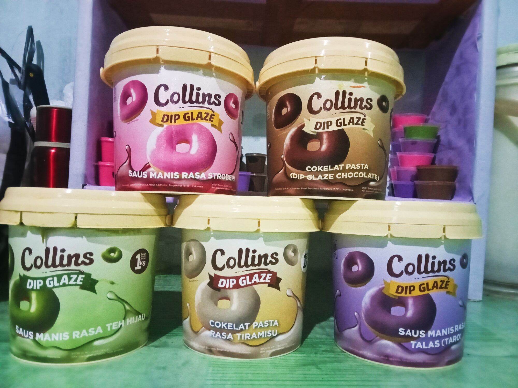 Collins Dip Glaze 200g, 250g, dan 300g - Topping Donat aneka rasa ...