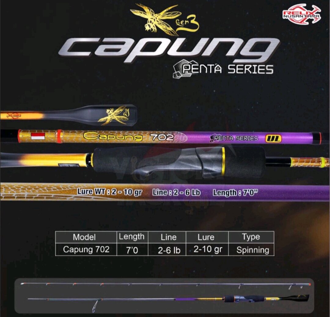 Joran Relix Capung Penta Series 622 702 732 TERMASUKBPACKING PIPA ...