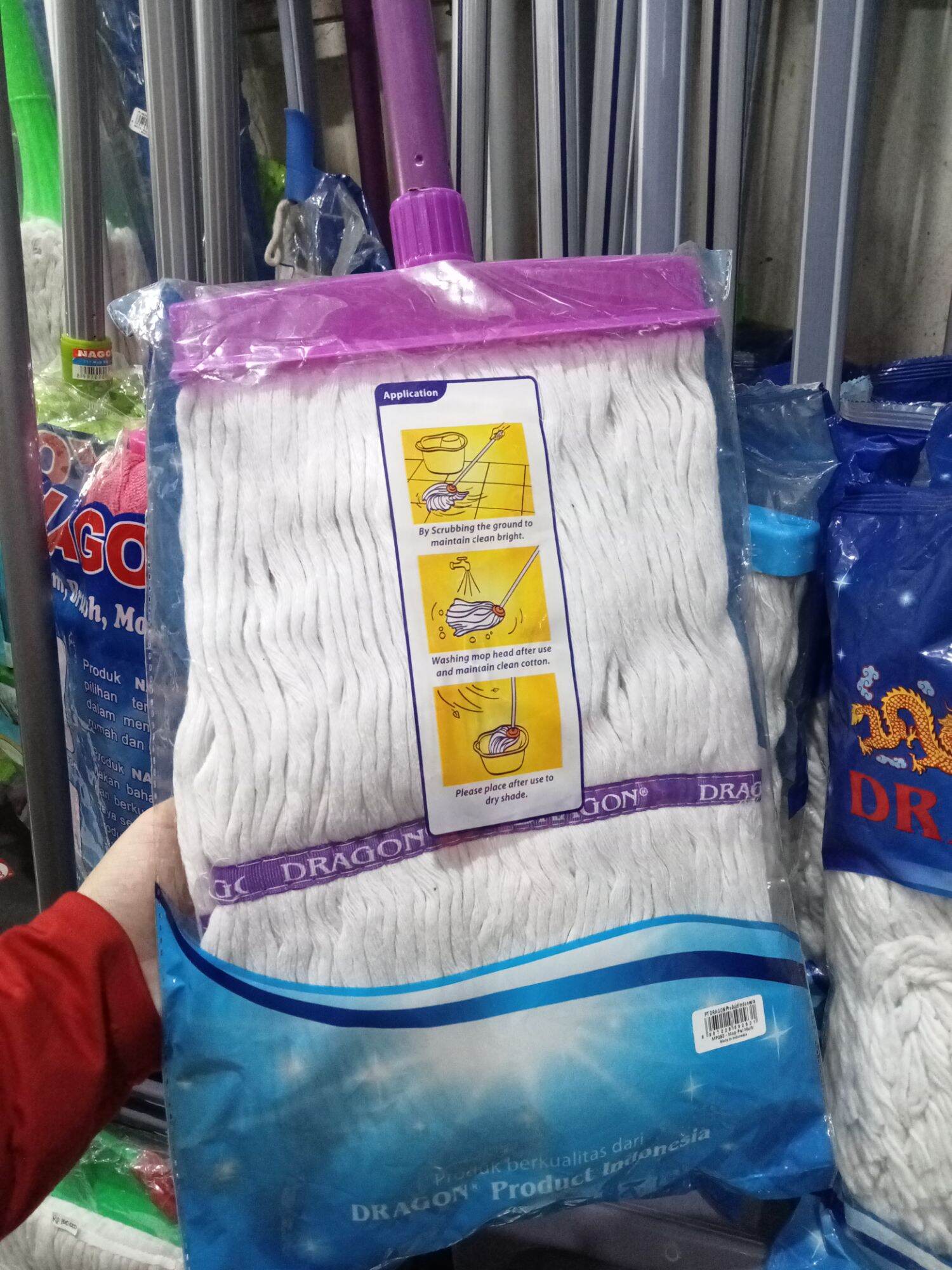 Pel Lantai DRAGON Lap Pel Dragon Mop Gagang Murah Alat Pel Pembersih ...