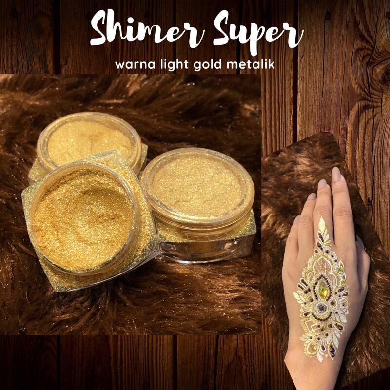 Shimer Super warna Light gold metalik | Lazada Indonesia