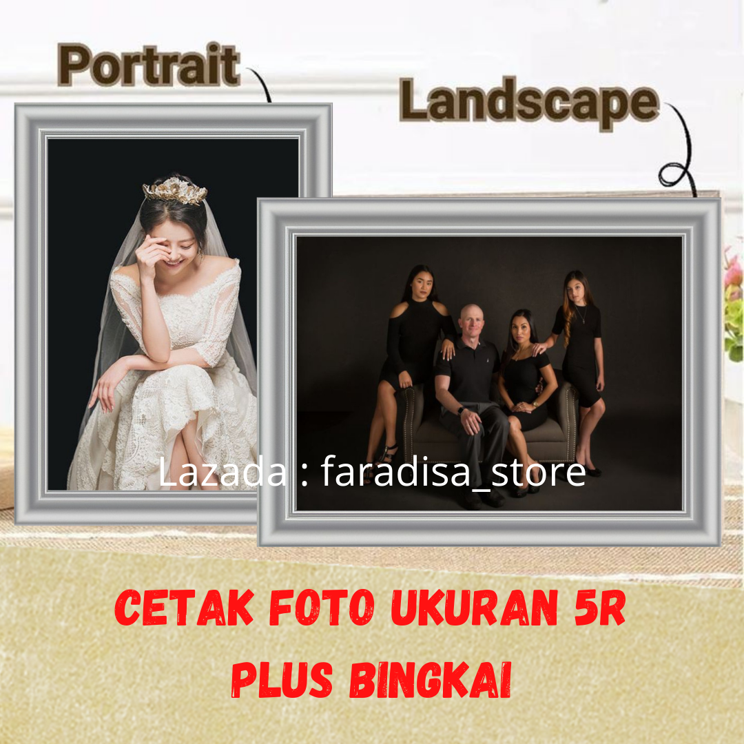 Cetak foto 5r plus bingkai (15 x 20 cm) | Lazada Indonesia