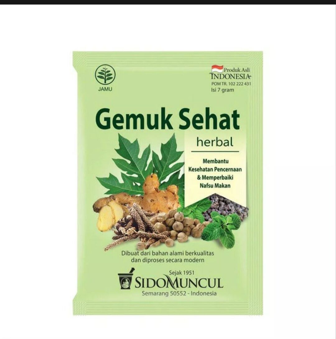 Jamu Gemuk Sehat sidomuncul 10sanset original 100% | Lazada Indonesia