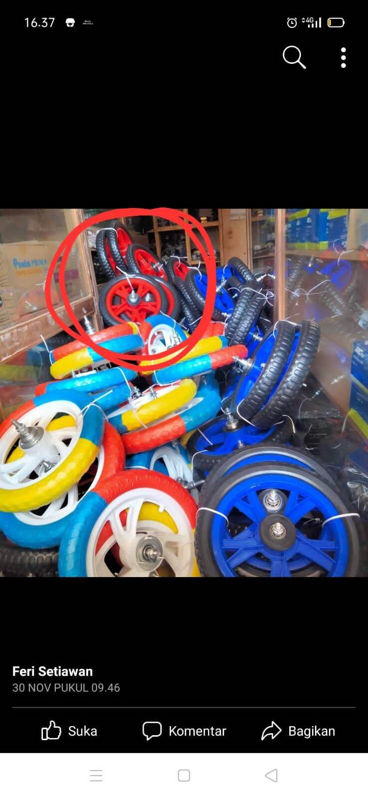 Ban mati tanpa angin anti bocor sudah sepasang plus gear Freeweel ...