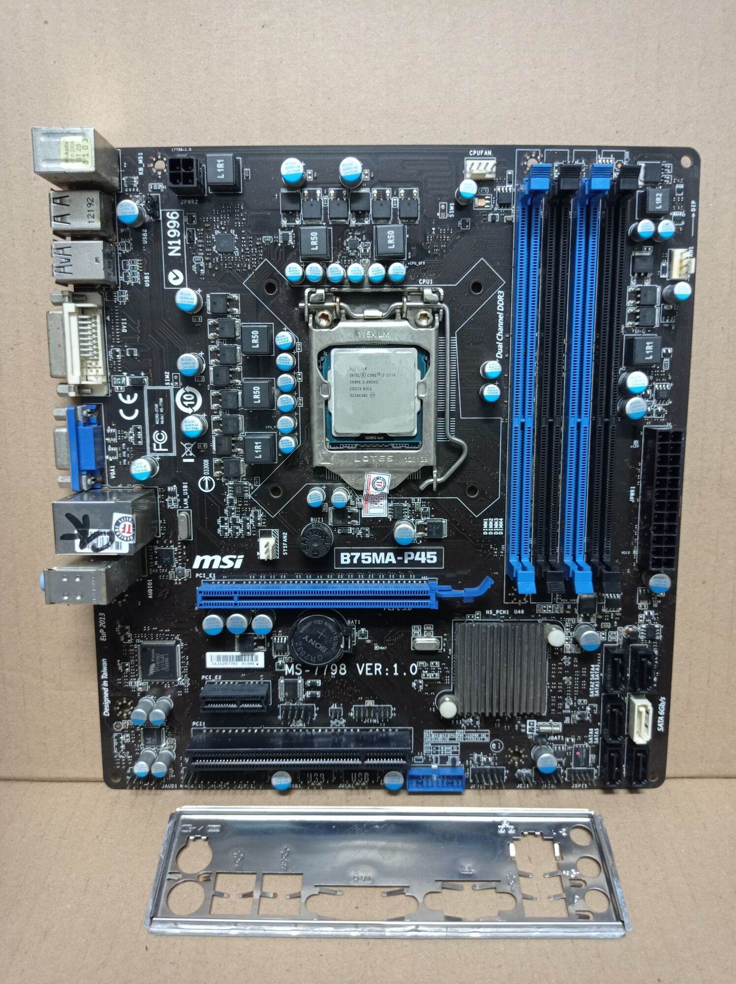 PAKETAN Mobo MSI B75MA-P45+ core i7 3770 Lga 1155 ddr3 onboard VGA ...