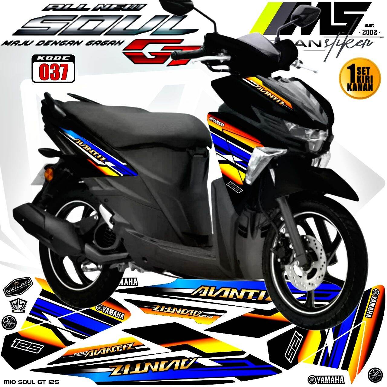 Decal Sticker Striping Variasi Mio Soul Gt 125 2015-2023 New Yamaha Mio ...