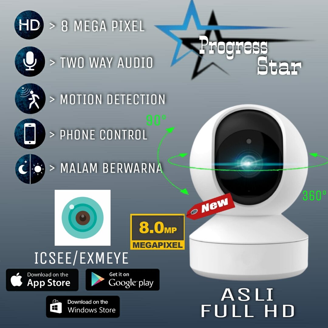 NEW IP CAM CAMERA CCTV 8MP FULL HD BABY CAM APP XMEYE DAN ICSEE | Lazada Indonesia