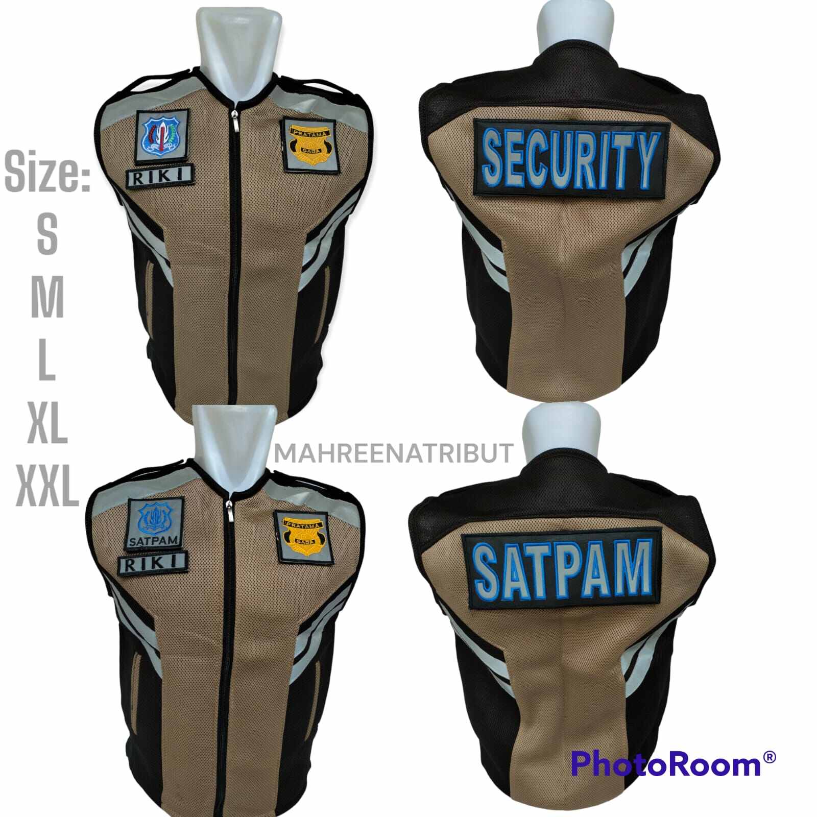 rompi satpam terbaru/rompi security jala tebal/rompi security coklat ...
