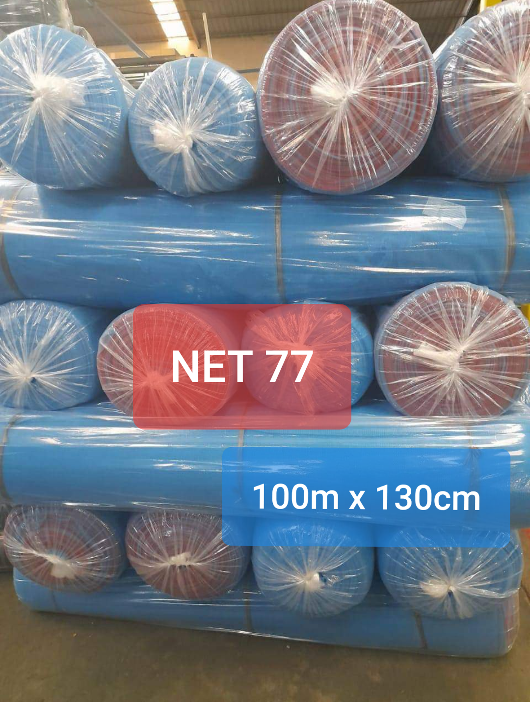 JARING POLYNET BANGUNAN PERROLL 100m/safety net/jaring proyek bangunan ...