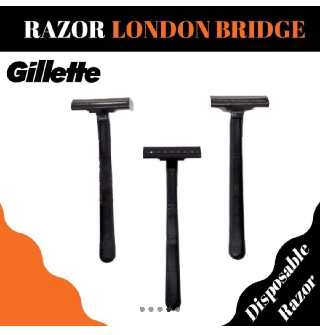 Gillette London bridge 2 layer/Gillette hitam/pisau cukur | Lazada ...