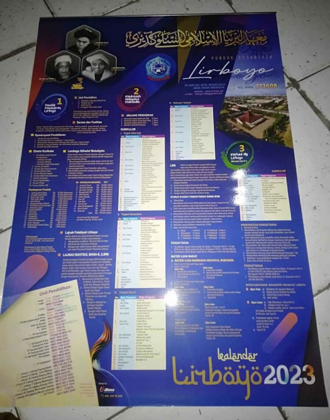 Kalender lirboyo tanggalan lirboyo almanak Pondok Pesantren Lirboyo ...