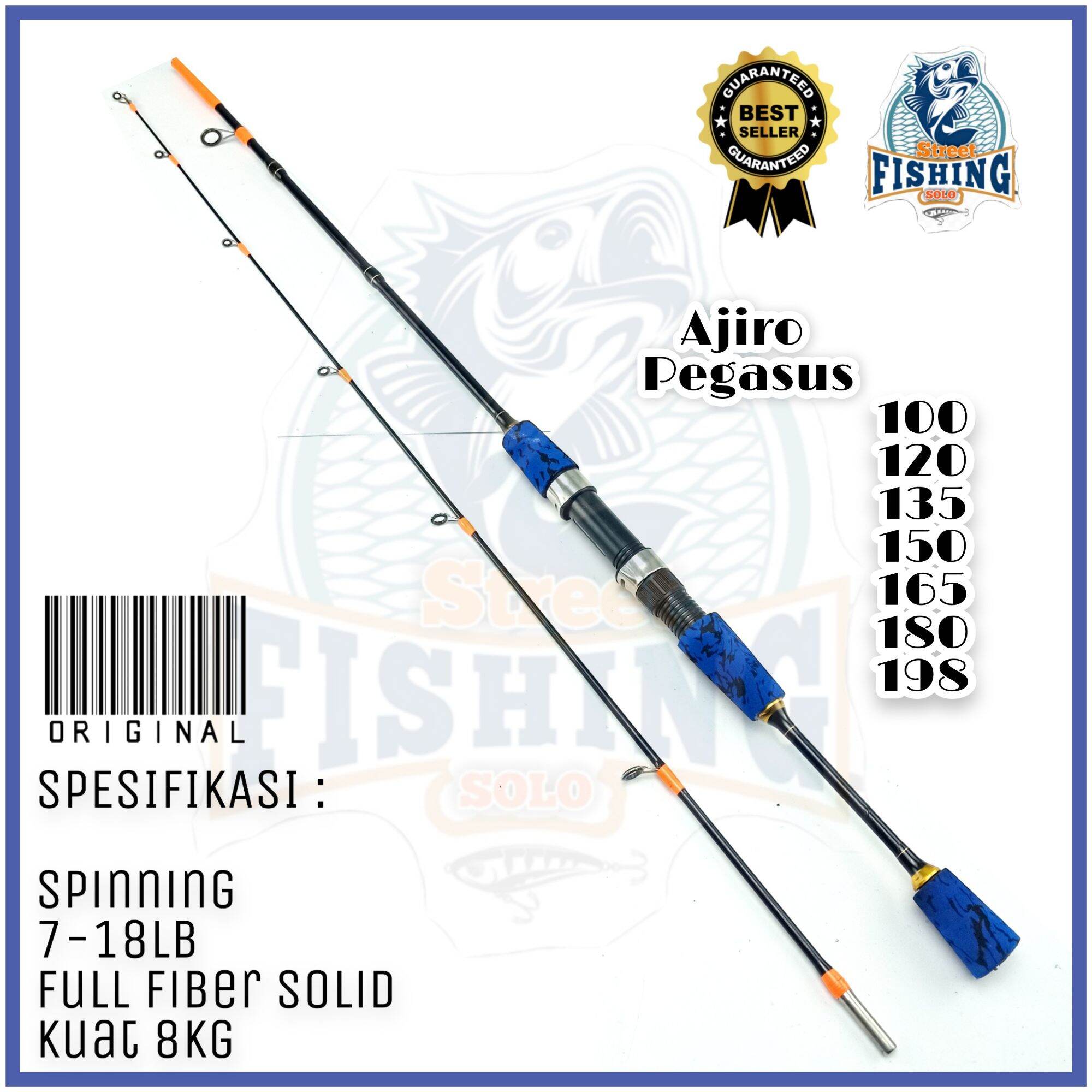 joran pancing spinning medium fiber solid Pegasus 100 120 135 150 165 180 198 cm | Lazada Indonesia
