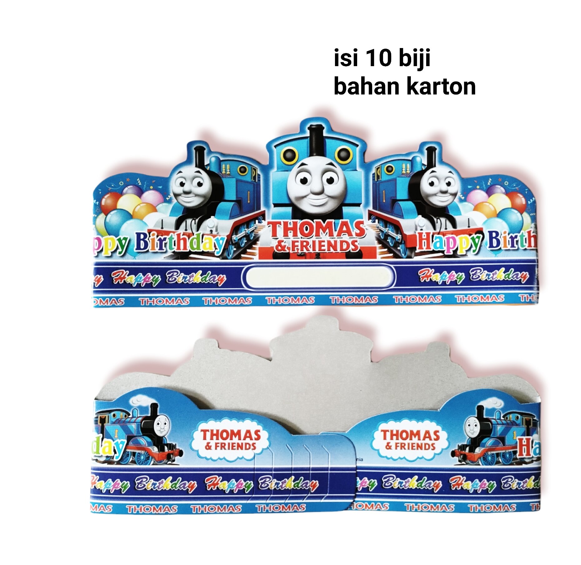 topi kertas ulang tahun happy birthday karakter thomas and friends ...