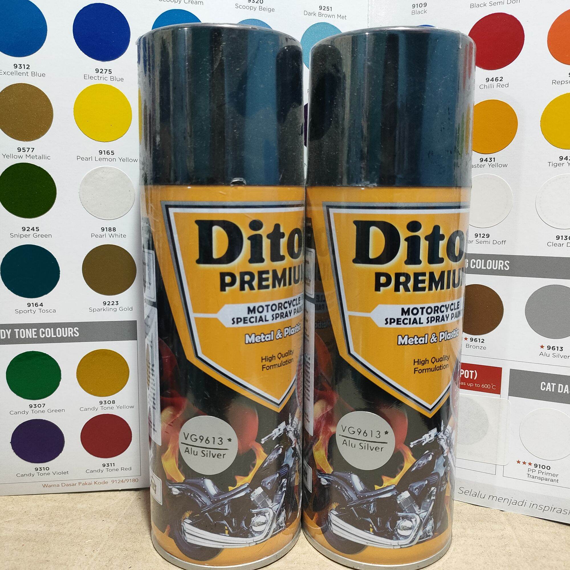 Pilok Pilox Cat Diton Premium Alu Silver VG9613 9613 Perak Silver 400cc ...