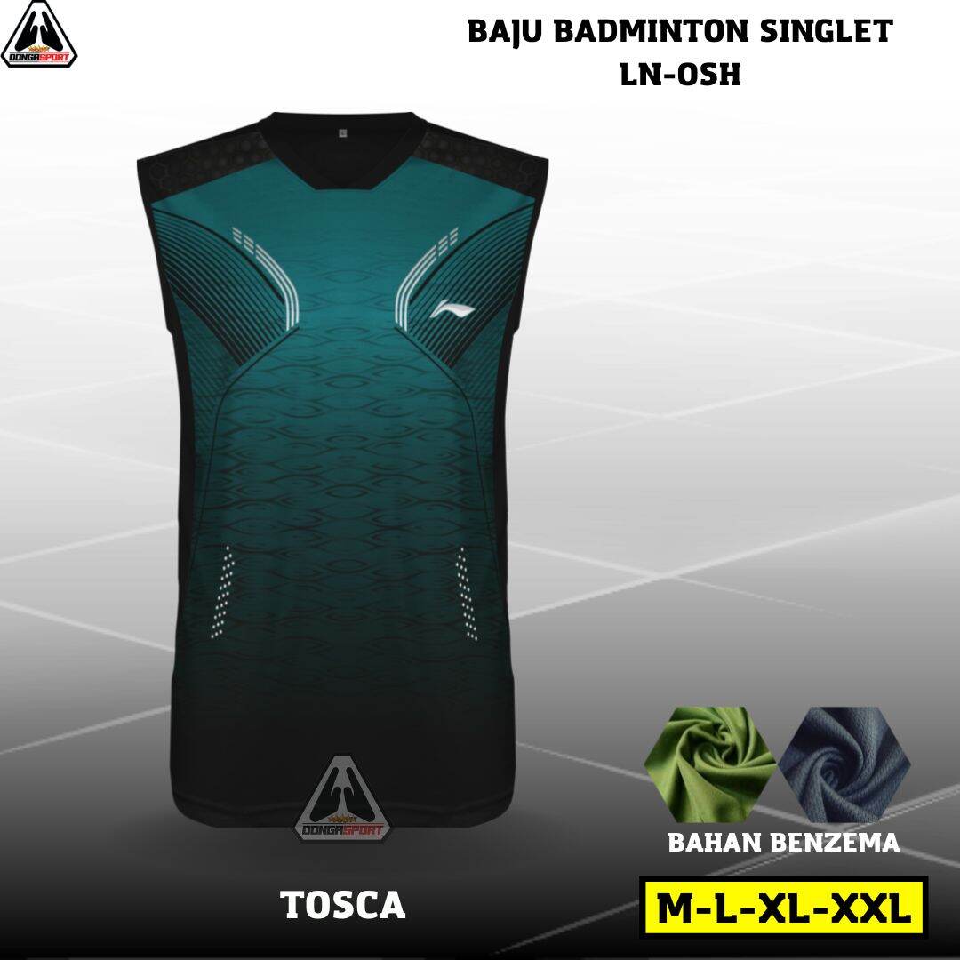 BSL-11 SINGLET LN OSH BAJU BADMINTON SINGLET PRINT JERSEY BULUTANGKIS ...