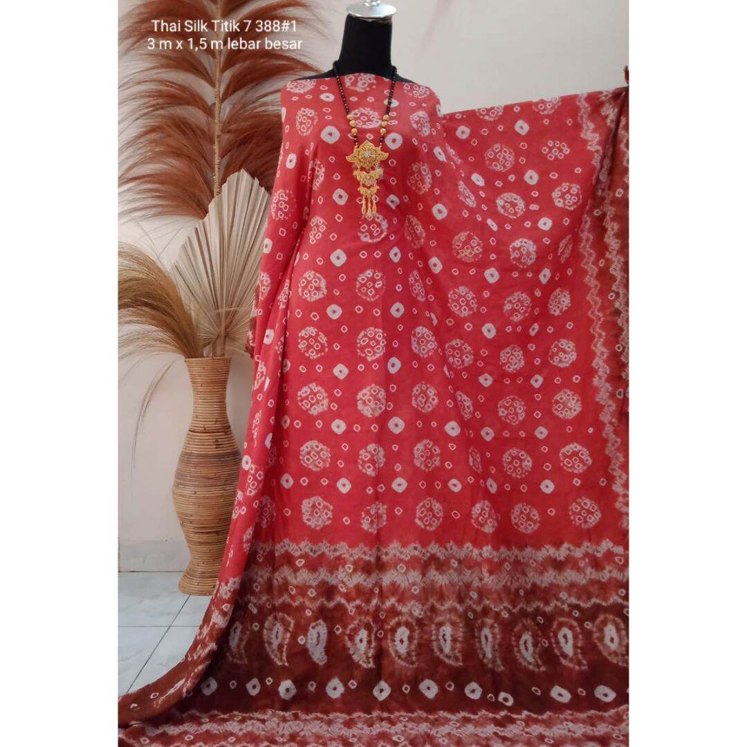 Kain Jumputan Khas Palembang 3 Meteran Motif Titik 7 Bahan Dasar Batik ...