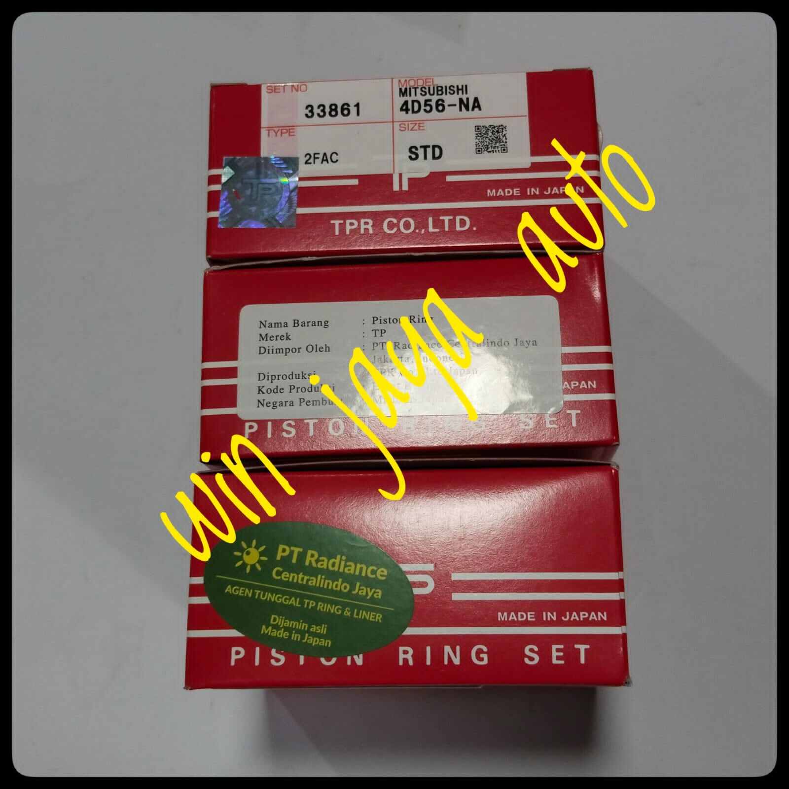 Ring Piston L300 Diesel 4D55 4D56 standar TP Japan Original | Lazada ...