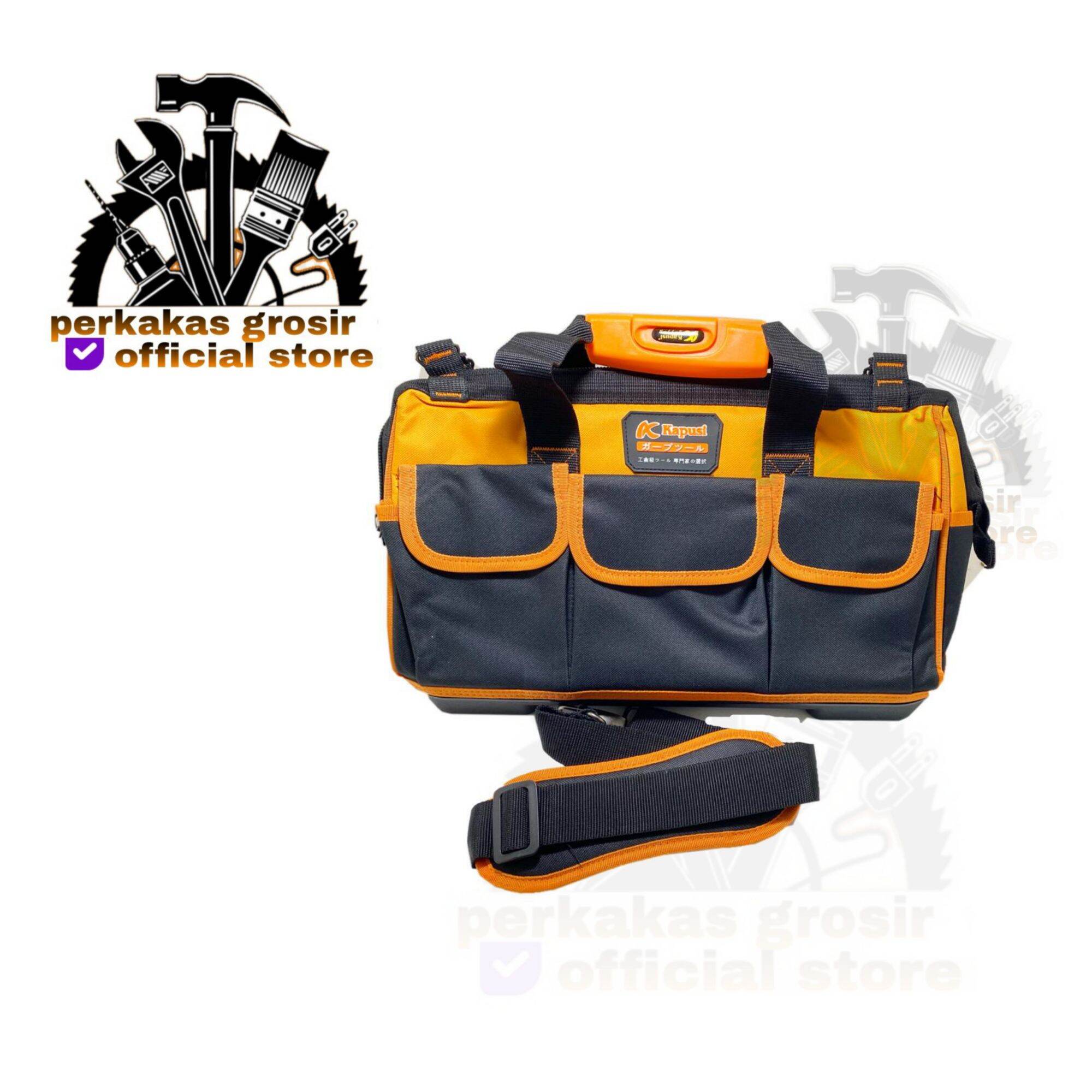 tas peralatan alat tukang kapusi/tool bag kapusi bagus 13",15",17"'19 ...