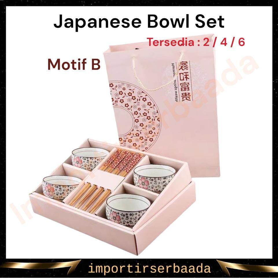 IMP- DONBURI Japanese Bowl Set Mangkok Sumpit Set Alat Makan Gaya ...